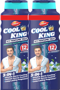 Dabur Cool King Icy Perfume Talc | Instant Sweat Control | Upto 12hrs ...
