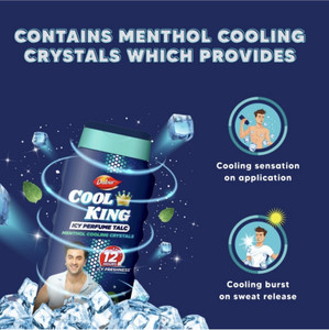 Dabur Cool King Talc Icy Perfume menthol cooling 100g - Price in India ...