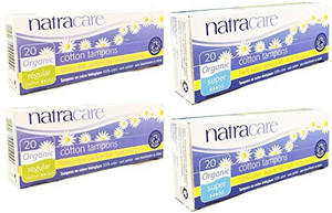 Natracare Organic Cotton Tampons (Super and Regular Variety Pack of 80 ...