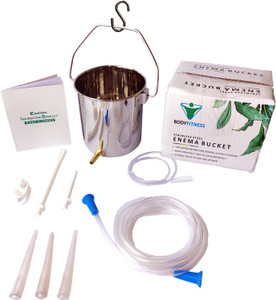 BODY FITNESS Enema Douche Kit Two Quart Steel Enema Bucket - PVC Tubing ...