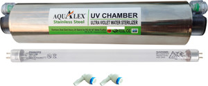 AQUALEX Pokar RO, Pure 304 SS UV Chamber 10" +Branded Lamp 11w + 2 ...
