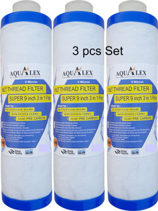 AQUALEX Pokar RO, 3pc MLT filter Cartridge 9 inch. 3 in 1 Multilayered ...