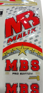 SPORTSWORLD 3D MB Malik MBS PRO Edition embossed sticker Bat Sticker ...