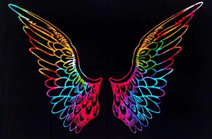 KALAKYARI Psychedelic Wings Bohemian Trippy Poster (30x40)inches Wings ...