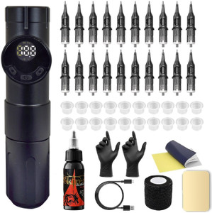 Tattoo gizmo Wireless Tattoo Machine Pen Complete Kit Set WTMK-02 ...