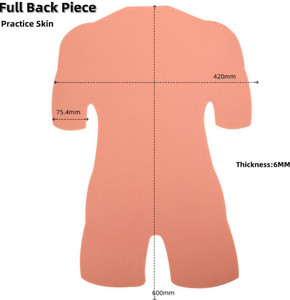 Shield plus TATTOO PRACTICE SKIN FULL BACK PRACTICE SKIN BLACK SILICONE ...
