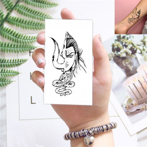 Temporary Tattoowala Shiv With Trishul With Snake Tattoo Temporary For ...