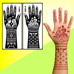 STIKHUB Henna Tattoo Mehandi Stencil For Female, Mehendi Design Sticker ...