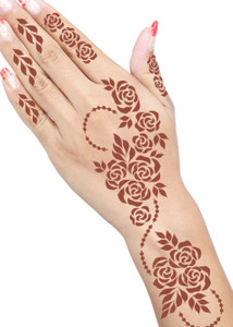 Amrit (Set of 2) Women Girls Hand Finger Paint Temporary Tattoo - Price ...