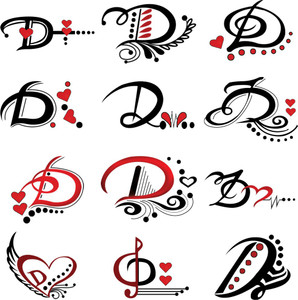 Temporary Tattoowala D Name Letter Tattoo For Male And Female ...