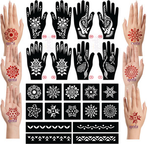 APCUTE henna mehndi stickers full hand Set of 22 pieces - Price in ...
