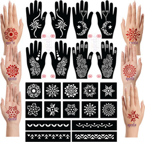 APCUTE mehndi stickers for hands bridal full hand - Price in India, Buy ...