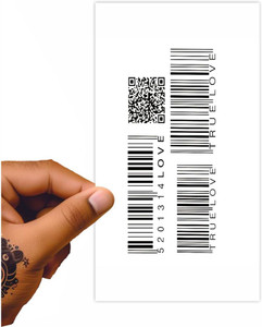 voorkoms Love Barcode Temporary Tattoo Stickers For Male And Female ...