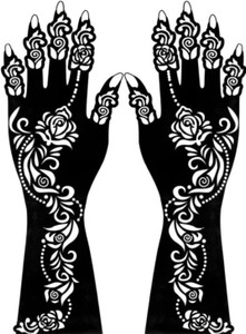 akkad Heena Mehndi Sticker for Hands & Feet – Reusable Henna Design ...