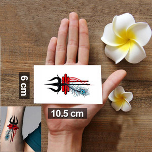 voorkoms Multicolor Trishul Temporary Tattoo Stickers For Male And ...