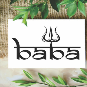 surmul Black And White Lord Bhola Baba Temporary Sticker Tattoos ...