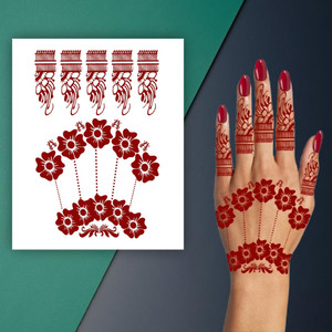 Temporary Tattoowala Henna Beautiful Back Side Flower Mehndi Design ...