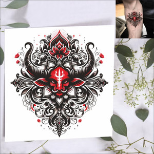 Vanvati Lord Mahadev Nandi Temporary Tattoo For male And Female Tattoo ...
