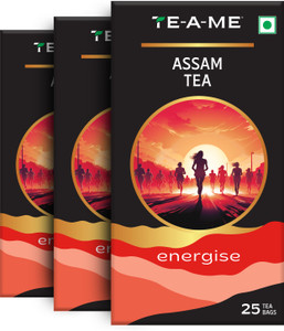 TE-A-ME Assam Black Tea, Premium Assam Tea (Pack of 3) Black Tea Bags ...
