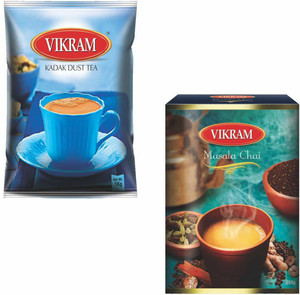Vikram Tea Combo | Kadak Dust Tea 1kg & Masala Chai 250g - 1250g (Pack ...
