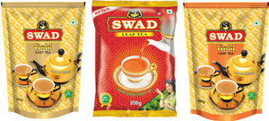 SWAD Gold Dust Tea + Leaf Tea + Gold Leaf Tea , (250g X 3) , Cardamom ...
