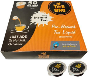 Tea Bro Pods - Adrak Elaichi Flavour (Single Serve Instant Tea ...