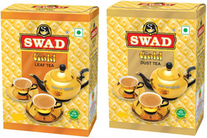 SWAD Gold Dust Tea & Gold Leaf Tea, Combo (Pack of 2) Black Tea Pouch ...
