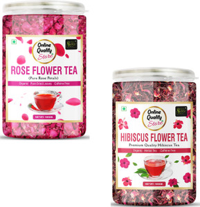 Online Quality Store Organic Hibiscus Flower Tea, Rose Flower Tea Combo ...