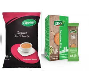 Senso Instant Premix Cardamom Tea sachets & Cardamom Masala 1kg Combo ...