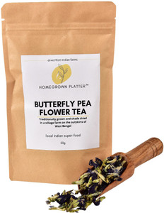 Homegrown Platter Blue Tea- Butterfly Pea Shankhpushpi Loose Flowers ...