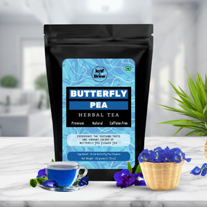 Leaf & Brew 50g Butterfly Pea Aparajita Dry Shankupushpam Flower Sangoo ...