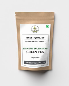 Korus turmeric tulsi ginger green tea 100 gm Tulsi, Turmeric, Ginger ...