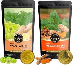 TEACURRY PCOS PCOD Facial Hair Removal Tea Combo for Women Health ...
