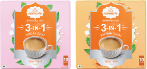 Namaste Chai Premix Kadak Chai And Saffron Readymade Combo Ginger ...