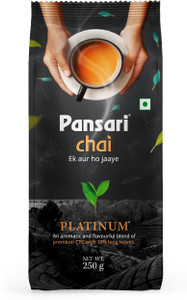 Pansari Platinum Tea / Chai Blend of CTC with 17% Long Leaves Tea Pouch ...