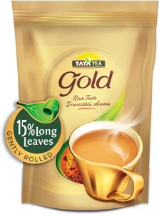 Tata Tea Gold Black Tea with Gently Rolled Aromatic Long Leaves ...