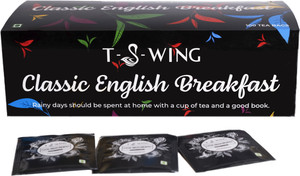 T-S-WING Classic English Breakfast Tea | 100 Tea Bags Unflavoured Black ...