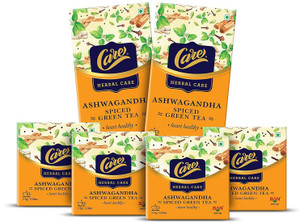 CARE ASHWAGANDHA SPICED GREEN TEA - 90 TEA BAGS Black Pepper, Cardamom ...