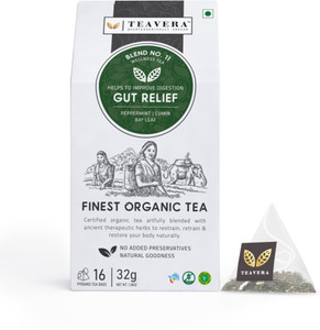 Teavera Gut Relief Organic Herbal Wellness Tea Digestion Improvement ...