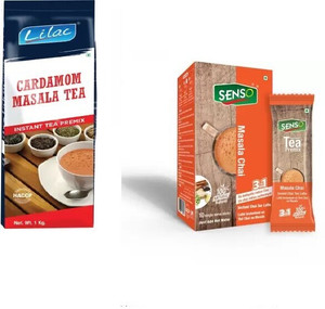 Lilac Cardamom Masala 1kg & Min Chai Assam Tea 10 Sachets Combo Masala ...