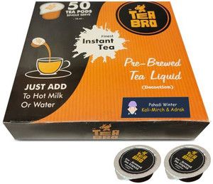 Tea Bro Tea Pods - Kali-Mirch & Adrak Flavour (Single Serve Instant Tea ...