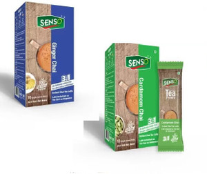 Senso Cardamom Tea Box 10 sachets & Ginger Instant Tea 10 sachets Combo ...