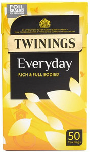 TWININGS Everyday Tea Rich and Full Bodied Pack 50 Tea Bags Black Tea ...
