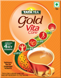 Tata Tea Gold VitaCare, With Vitamin D, Vitamin B6, Vitamin B9, Vitamin ...