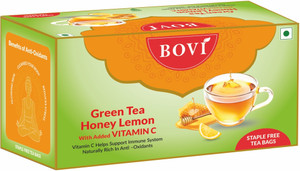 BOVI GREEN TEA HONEY LEMON 25TB Green Tea Bags Box Price in India - Buy ...