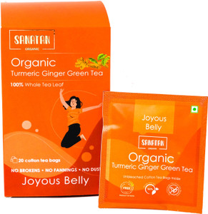 sanatan organic Turmeric Green Tea Turmeric Tea Blend Bags Box Price in ...