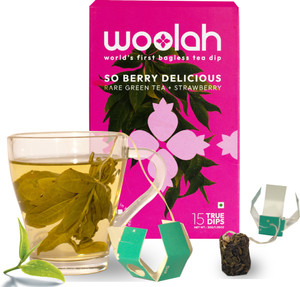 woolah Rare Assam Green Tea with Strawberry - World's 1st Bagless ...