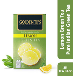 Golden Tips 100% Pure Indian Flavoured Lemon Green Tea Bags Box Price ...