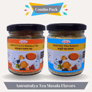 SwaDuniya Amruttulya Tea Combo of 2: Masala Flavor & Basundi Flavor Tea ...