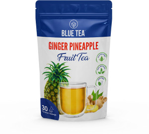 BLUE TEA Ginger Pineapple Fruit Tea - 30 pyramid Tea Bags || HEALTHY ...